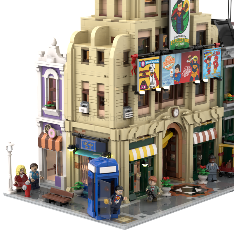 LEGO MOC Daily Planet Modular Building - 10297-1 and 10278-1 ...