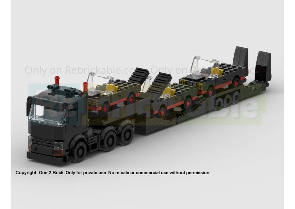 LEGO MOC Car Transporter by ONE-2-BRICK | Rebrickable - Build with LEGO