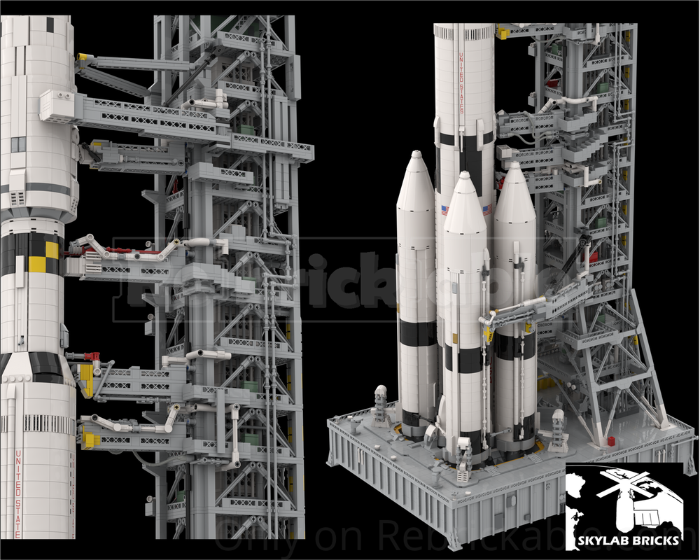 LEGO MOC-216523 Saturn V MLV-25L Mobile Launcher and Launch Umbilical ...