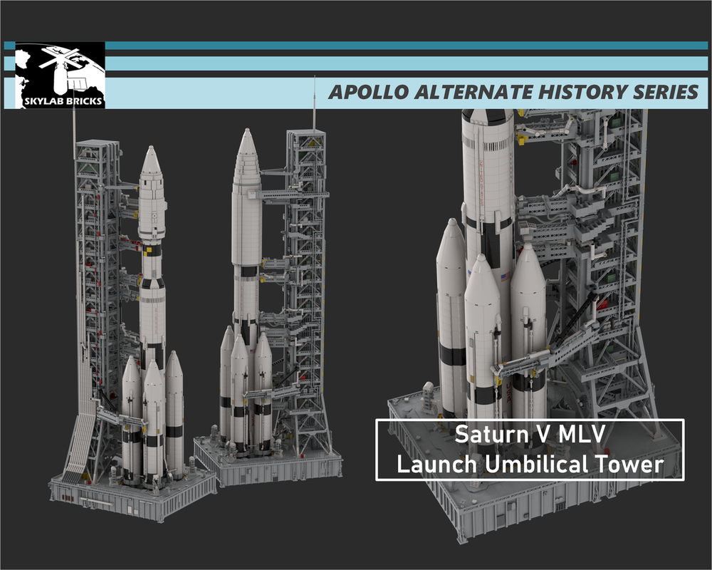 LEGO MOC-216523 Saturn V MLV-25L Mobile Launcher and Launch Umbilical ...