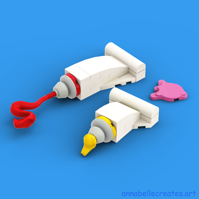 LEGO MOC Mini paint tubes by ColonelCandy | Rebrickable - Build with LEGO