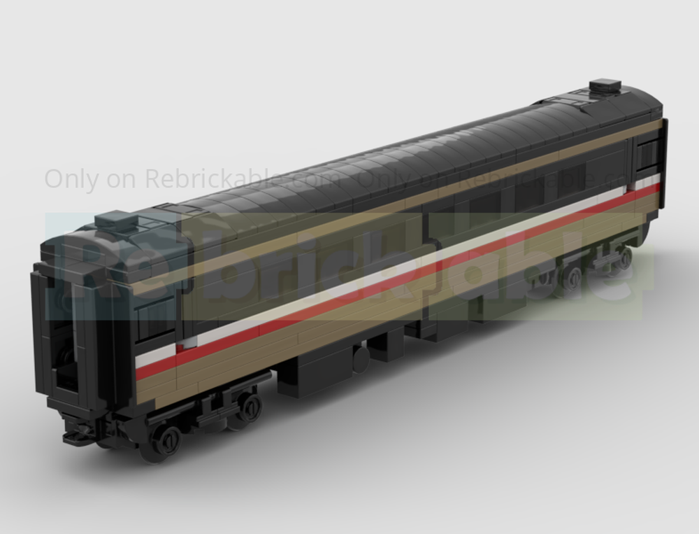 LEGO MOC 4-Wide BR MK2 Carriage In Intercity Livery - Can Be Converted ...
