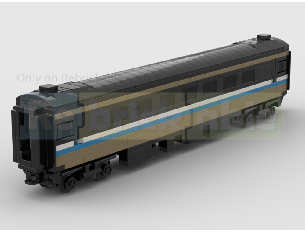 LEGO MOC-216558 4-Wide BR MK2 Carriage In Intercity Livery - Can Be ...