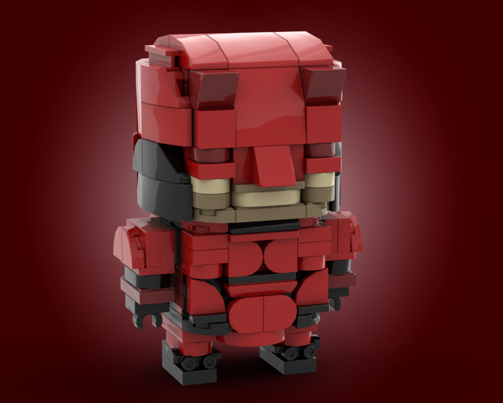 LEGO MOC Daredevil Brickheadz by Ant0noo | Rebrickable - Build with LEGO