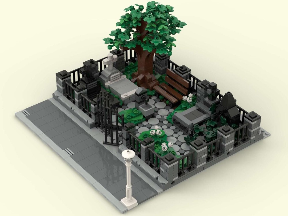 LEGO MOC Modular Cemetery by Brixtown | Rebrickable - Build with LEGO