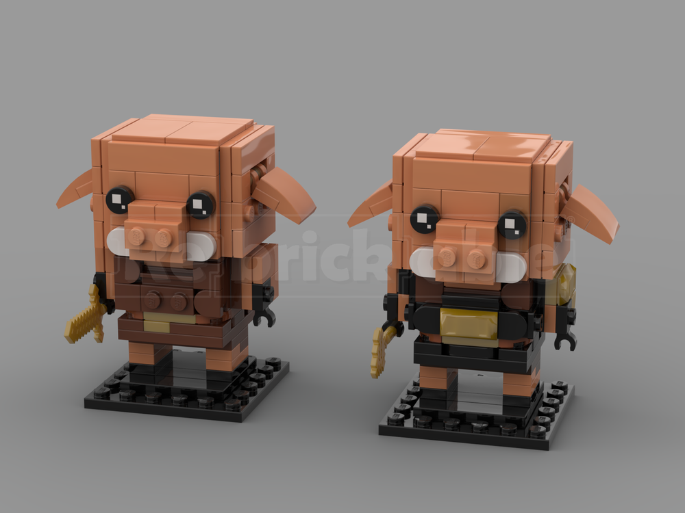 LEGO MOC Piglin and Piglin Brute Brickheadz by Penguins and plastic ...