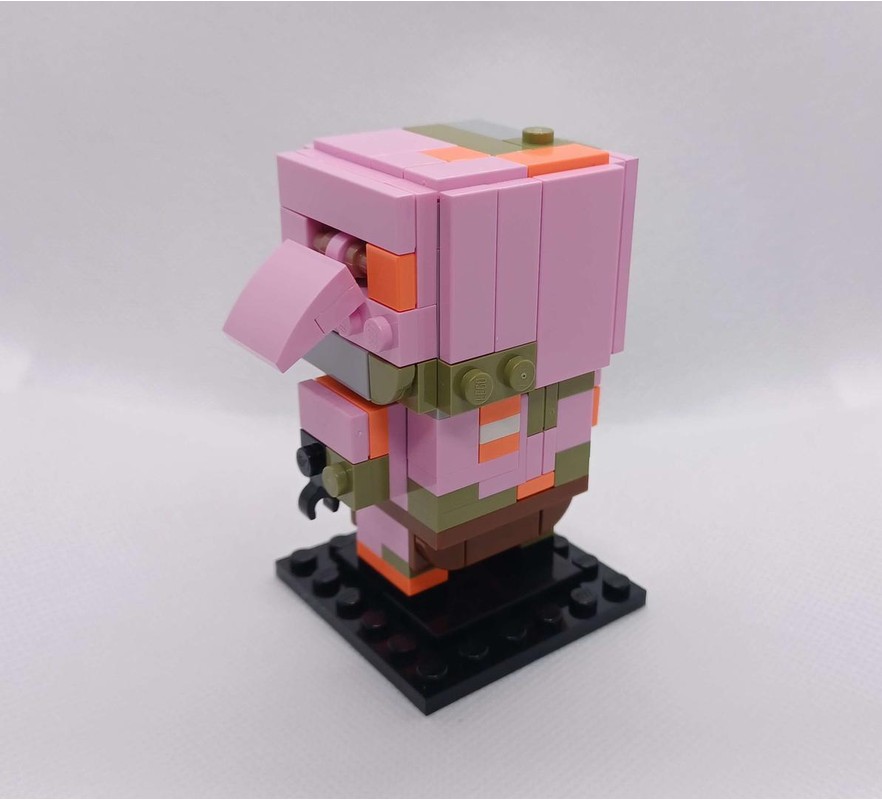 LEGO MOC Zombified Piglin Brickheadz by Penguins and plastic ...