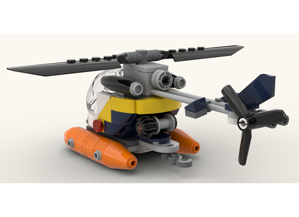 LEGO MOC-216647 Tiny Pontoon Helicopter by Wacky | Rebrickable - Build ...