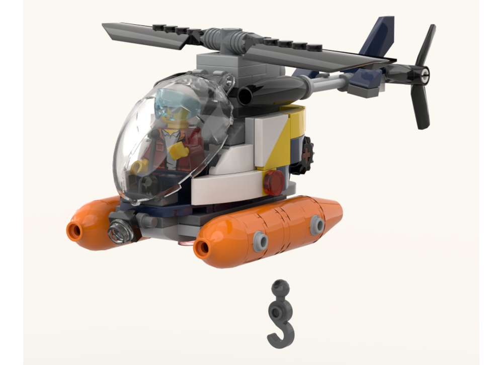 LEGO MOC-216647 Tiny Pontoon Helicopter by Wacky | Rebrickable - Build ...