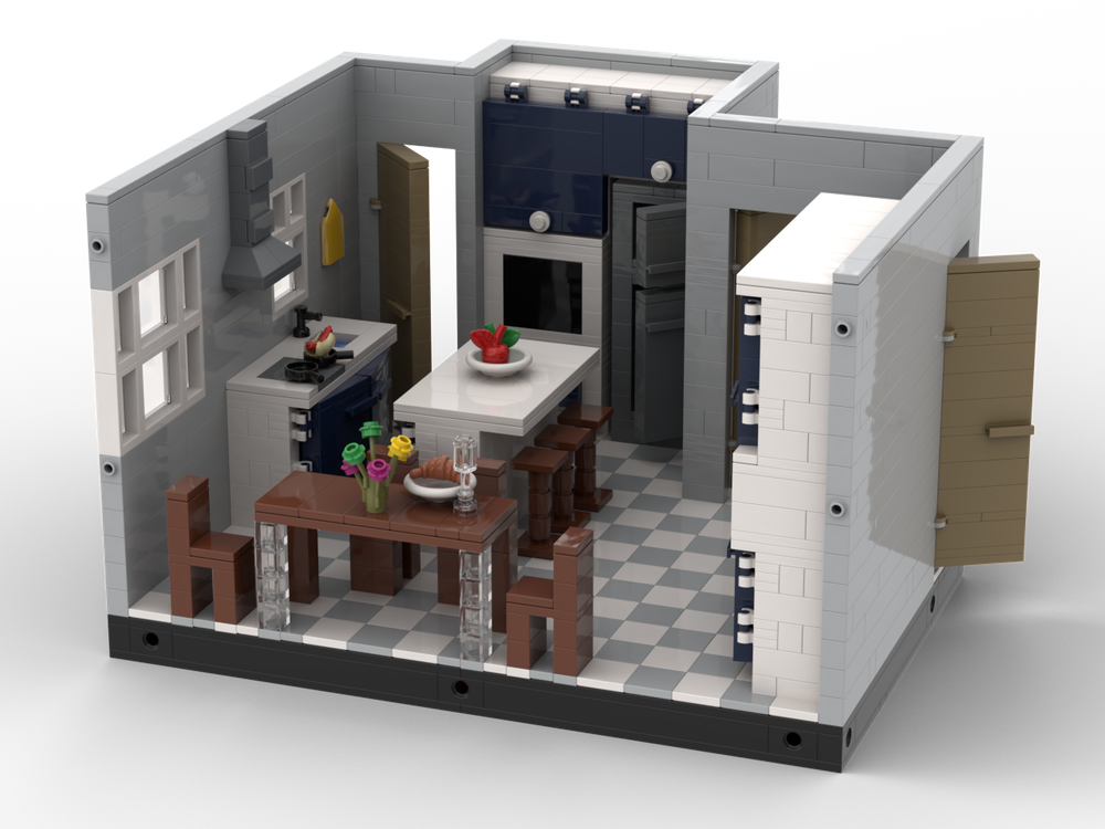 LEGO MOC Bungalow part 1 - Kitchen by emixam2 | Rebrickable - Build ...