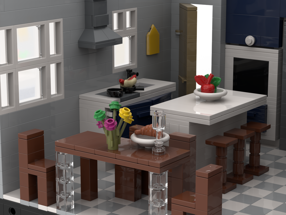 LEGO MOC Bungalow part 1 - Kitchen by emixam2 | Rebrickable - Build ...