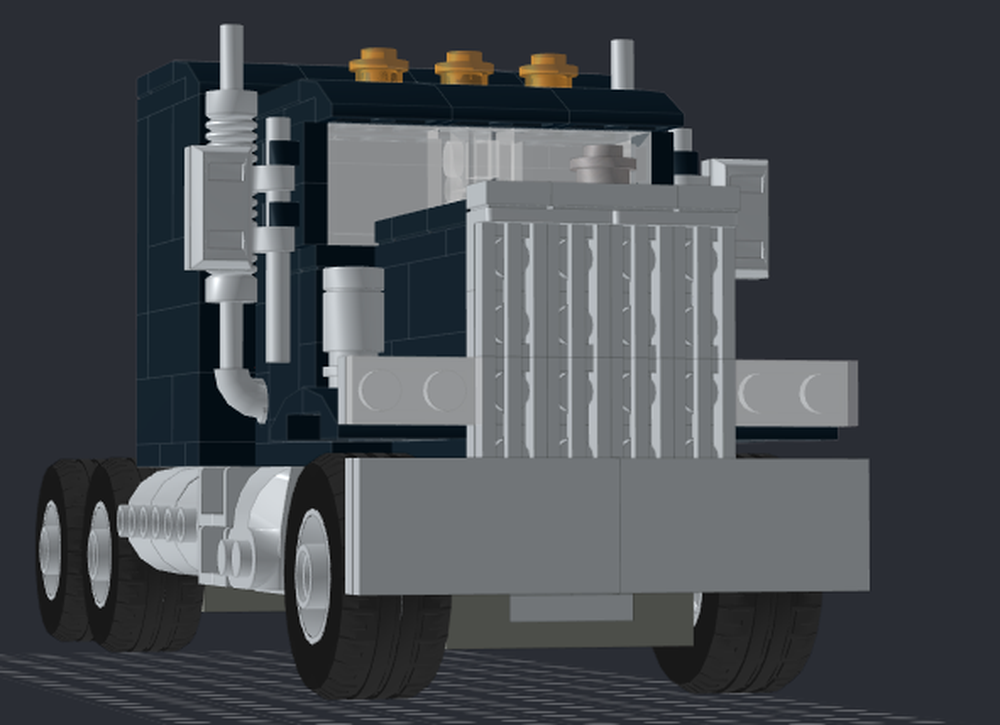 LEGO MOC Black dog Peterbilt 379 by ACY Productions | Rebrickable ...