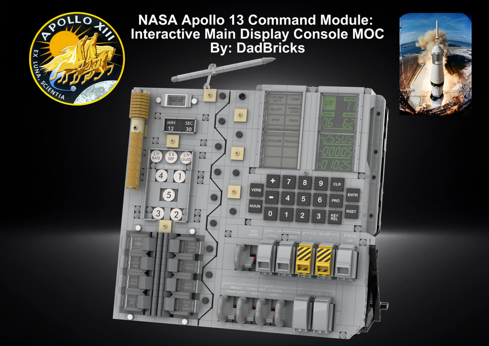 LEGO MOC NASA Apollo 13 Command Module: Interactive Life-Size Main ...
