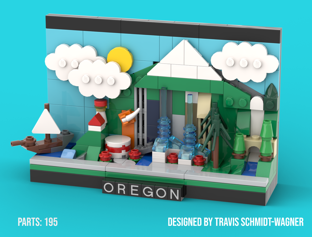LEGO MOC Road Trip Across the USA: Oregon State Postcard by ...