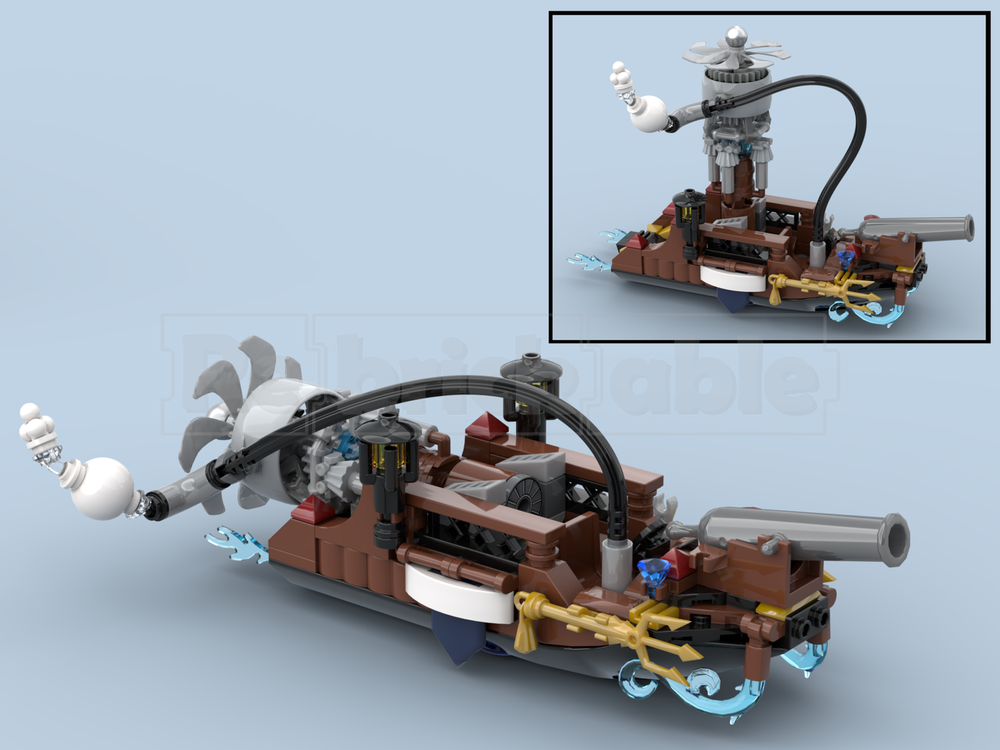 LEGO MOC Steampunk Police Boat/Copter by Agosami Brickworks ...