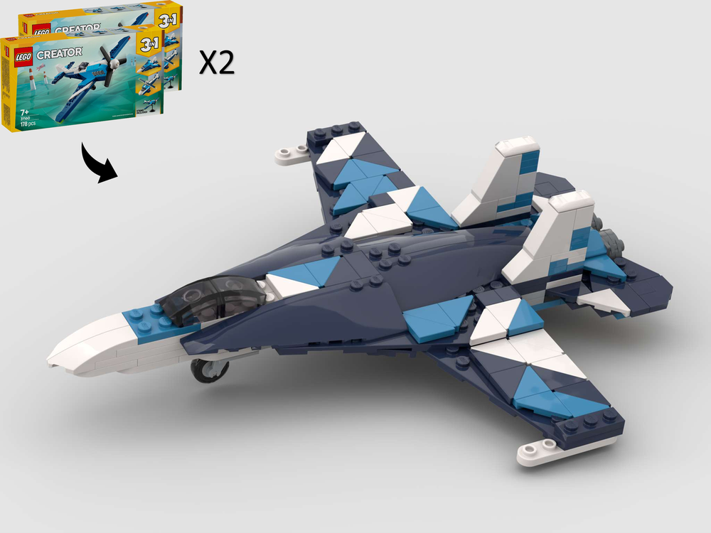 LEGO MOC Boeing F/A-18E Super Hornet Aggressor - Alternate Build of 2 x ...