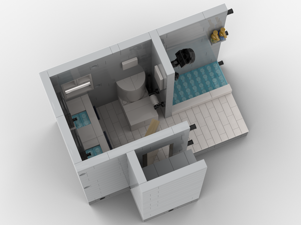 LEGO MOC Bungalow part 2 - Bathroom by emixam2 | Rebrickable - Build ...