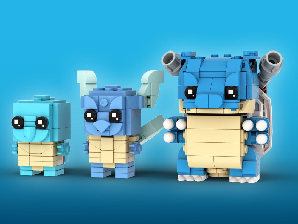 LEGO MOC Squirtle, Wartortle, Blastoise Brickheadz LEGO MOC - Poké Mon ...