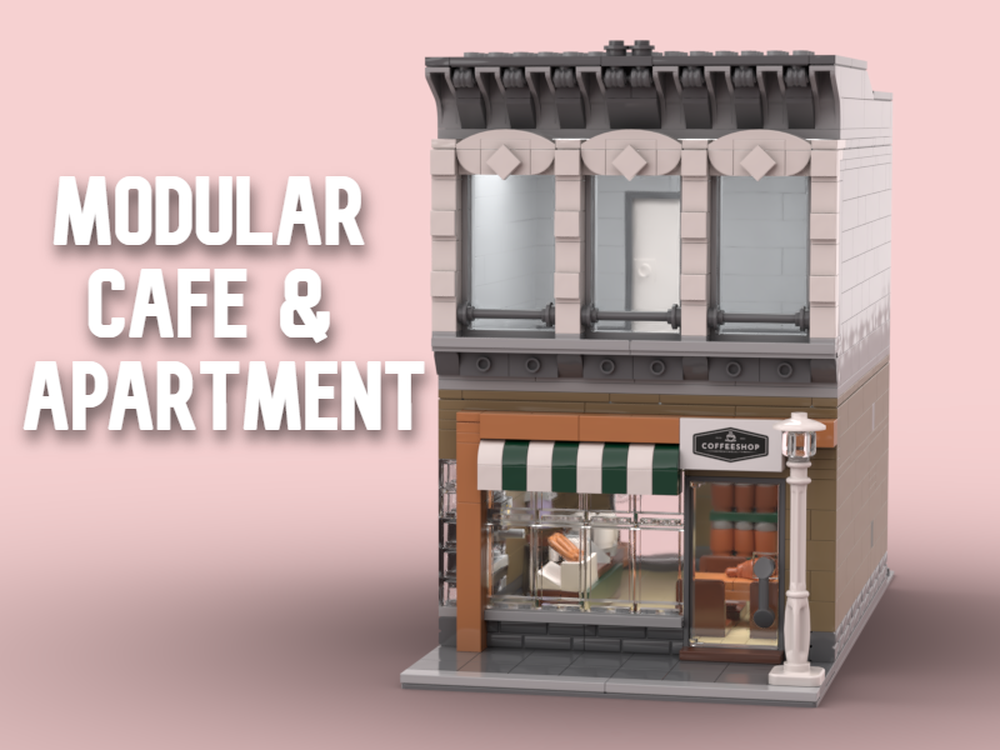 LEGO MOC Café and Apartment - Modular Building by Alolex1 | Rebrickable ...