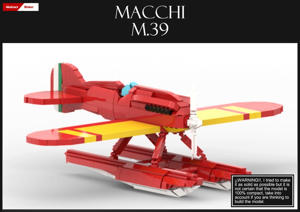 LEGO MOC Macchi M.39 by AbstractMaker | Rebrickable - Build with LEGO
