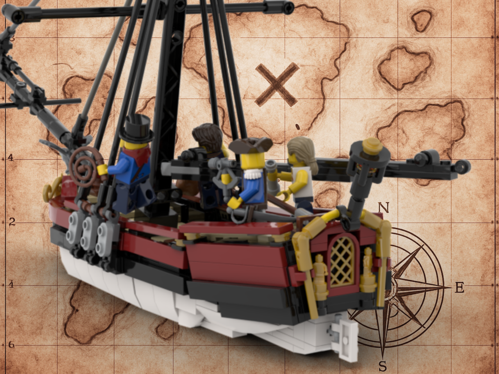 LEGO MOC-217041 ⚓ THE HAWK - Privateer Cutter | Full Rigging & Crew ...