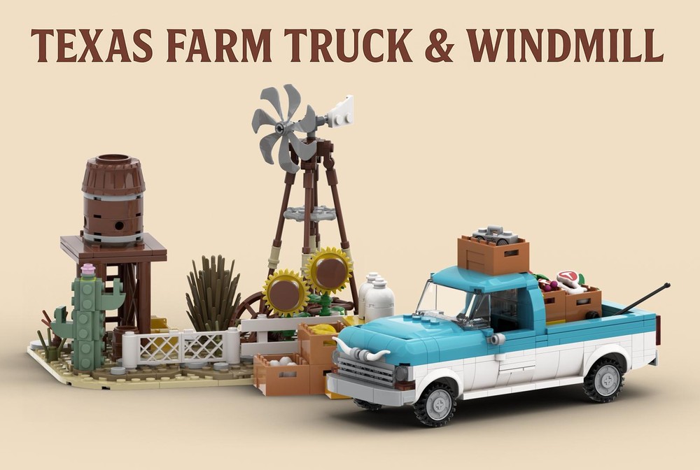 LEGO MOC-217068 Texas Farm Truck & Windmill by CelestialCapture ...