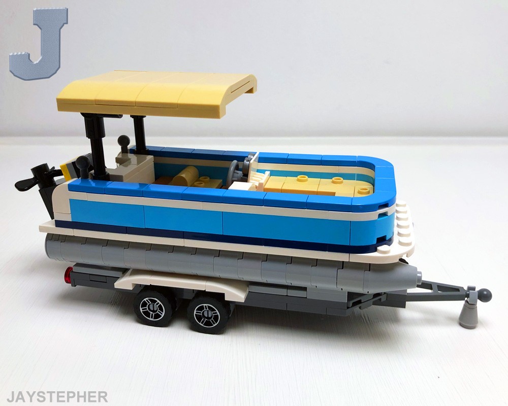 LEGO MOC-217166 Pontoon Boat with Trailer by jaystepher | Rebrickable ...