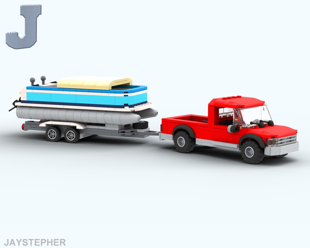 LEGO MOC-217166 Pontoon Boat with Trailer by jaystepher | Rebrickable ...