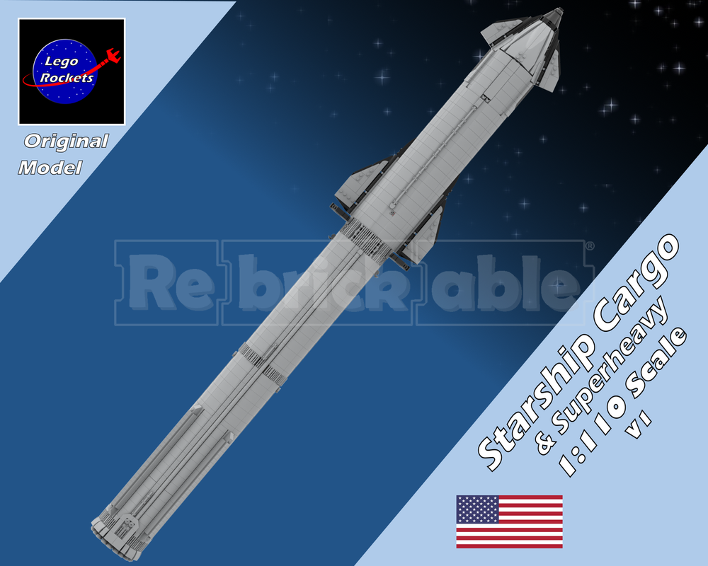 LEGO MOC 1:110 SpaceX Starship & Superheavy by LegoRockets ...
