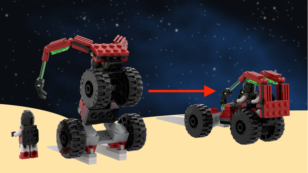 LEGO MOC M:TRON Prototype Fork-Mech Transforming Vehicle by watson.lego ...