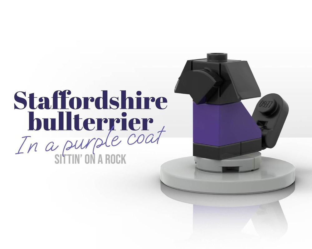 LEGO MOC Staffordshire Bullterrier in a purple coat by WineBrickPoetry ...