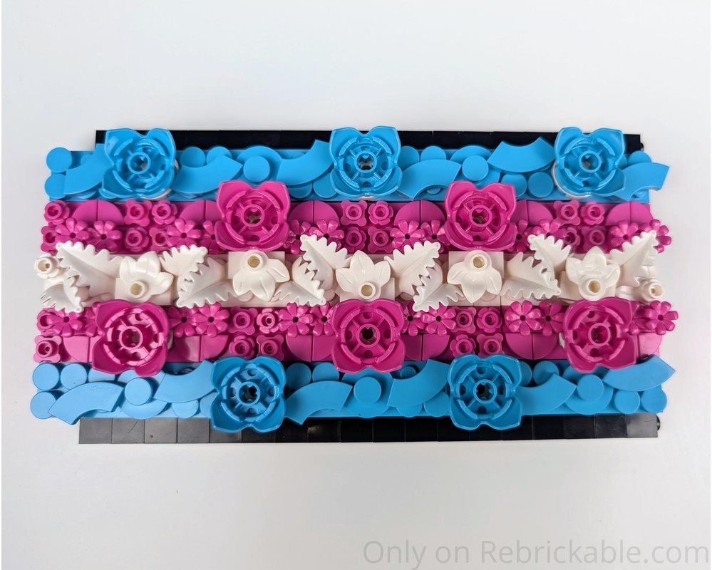 LEGO MOC Trans Flag by brickcityplanner | Rebrickable - Build with LEGO