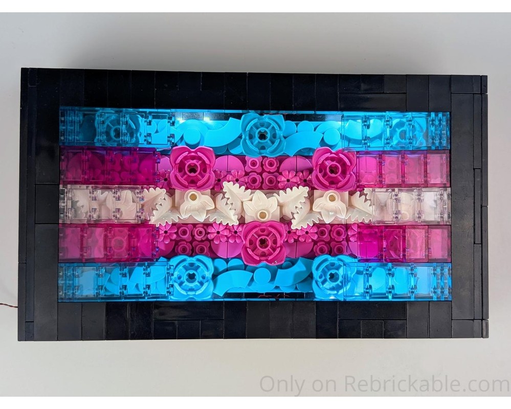 LEGO MOC Trans Flag by brickcityplanner | Rebrickable - Build with LEGO