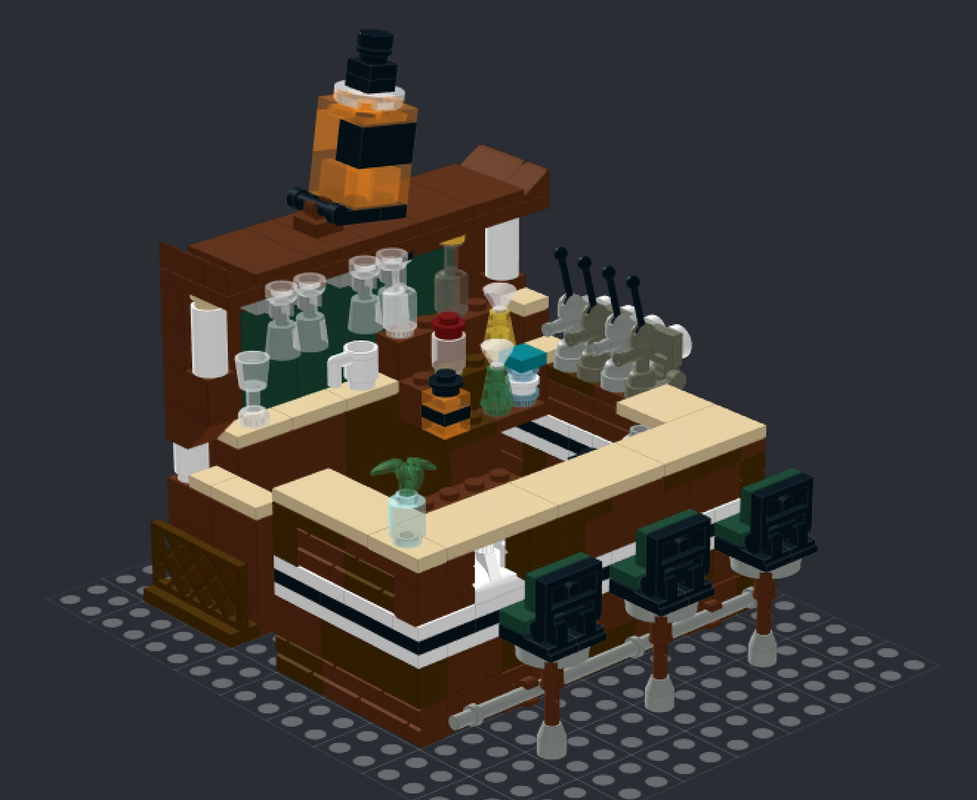 LEGO MOC Cocktail Bar by Ben-zoin | Rebrickable - Build with LEGO