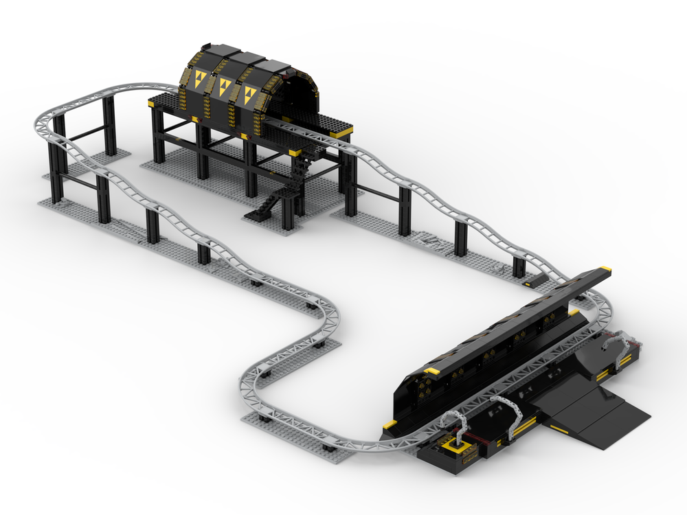 LEGO MOC Blacktron Monorail Track and Station by Beptune | Rebrickable ...