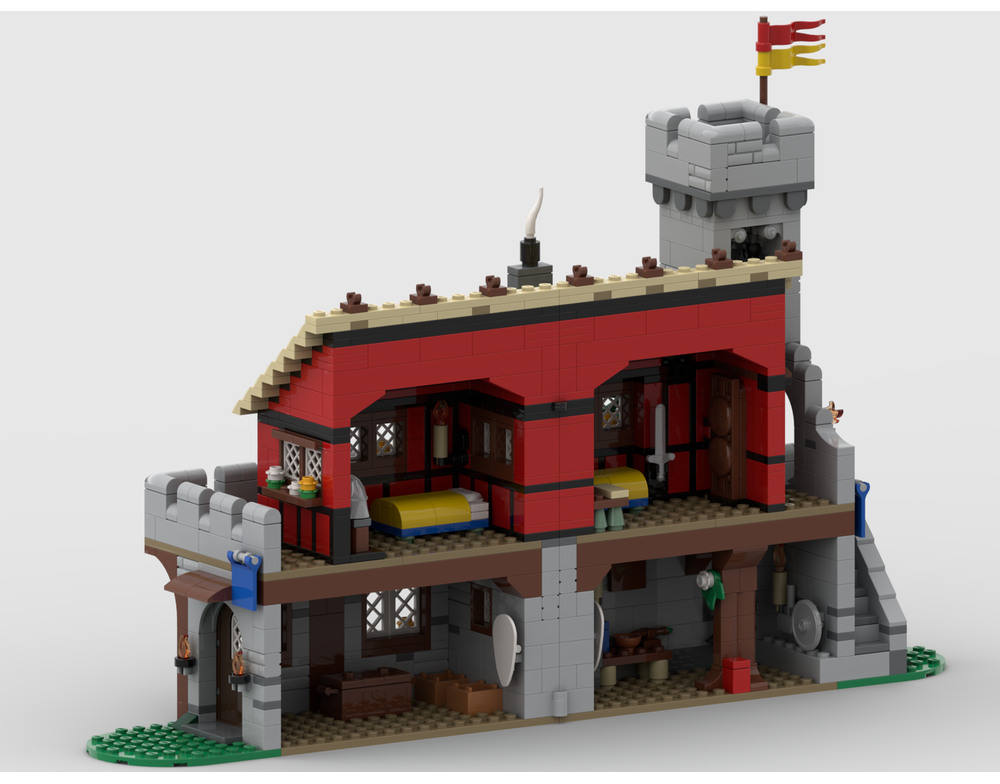 LEGO MOC-217375 Medieval Guarded Inn by thrul | Rebrickable - Build ...