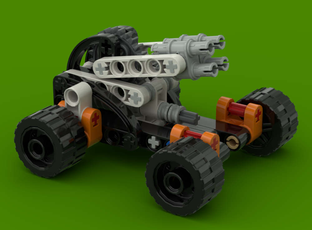 LEGO MOC gun turret car by CarterTheCreator | Rebrickable - Build with LEGO