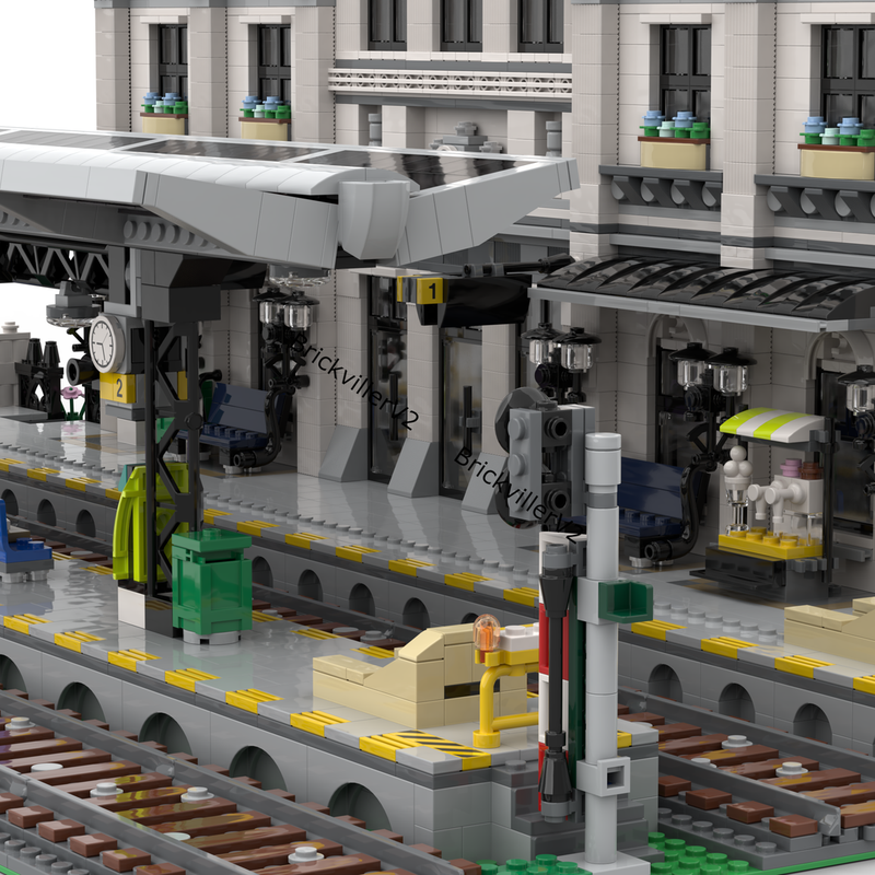 LEGO MOC-217470 Train station by Brickvillerv2 | Rebrickable - Build ...