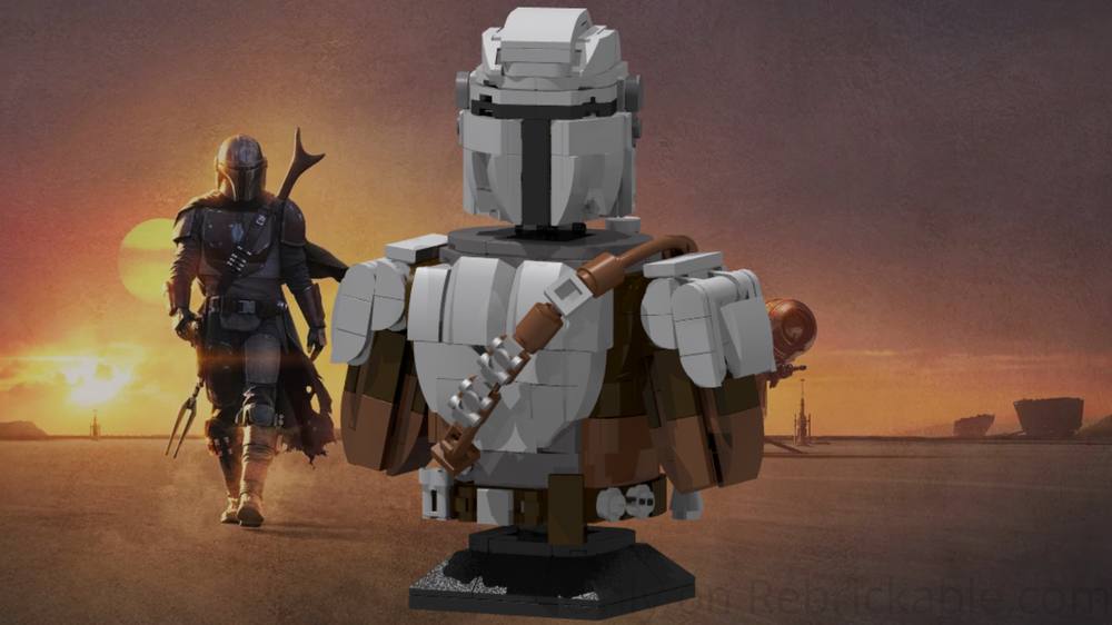 LEGO MOC The Mandalorian Head Stand by Mr.Snicker | Rebrickable - Build ...