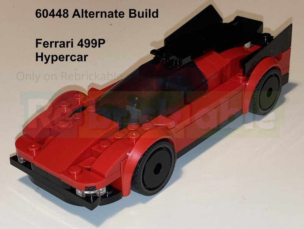 LEGO MOC 60448 Alternate Build - Ferrrari 499P Le Mans Hypercar Racing ...