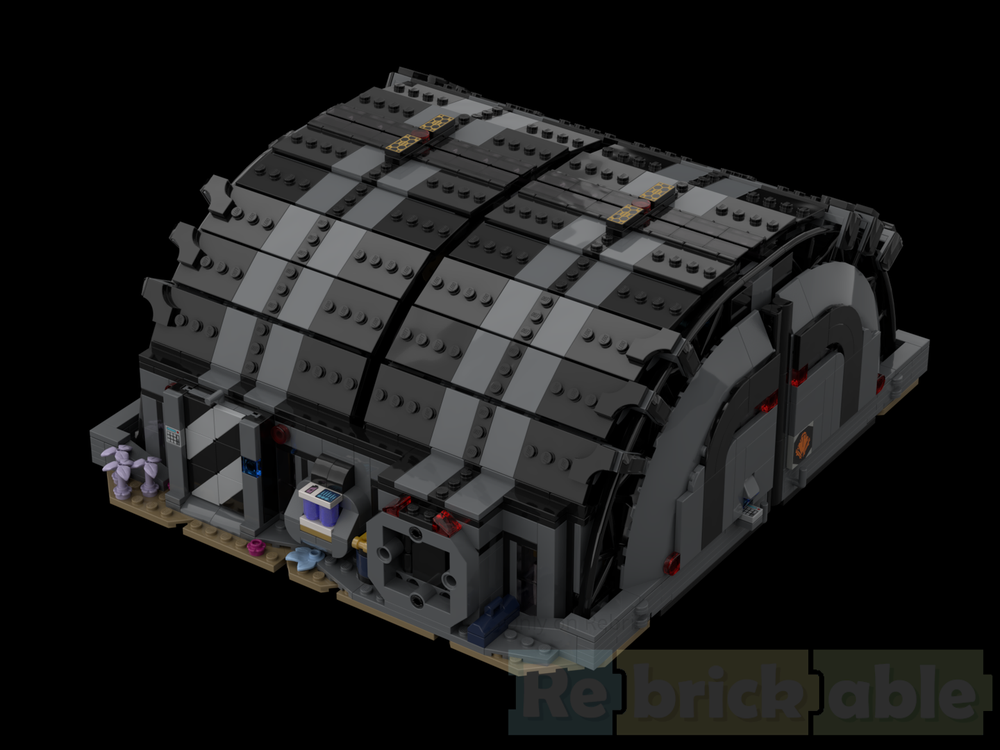 LEGO MOC Dark space hangar by LeFisch | Rebrickable - Build with LEGO