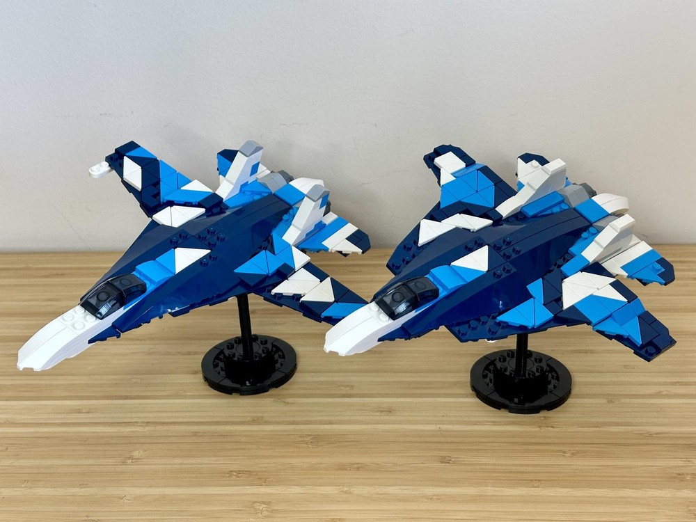 LEGO MOC Sukhoi Su-57 Felon - Alternate Build of 2 x 31160 Race Plane by Wurger Bricks ...