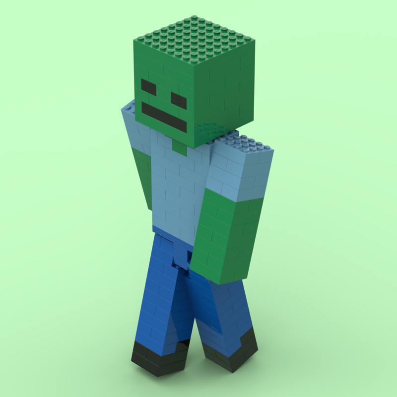 LEGO MOC Computer Game Style Zombie by otterbournelego | Rebrickable ...