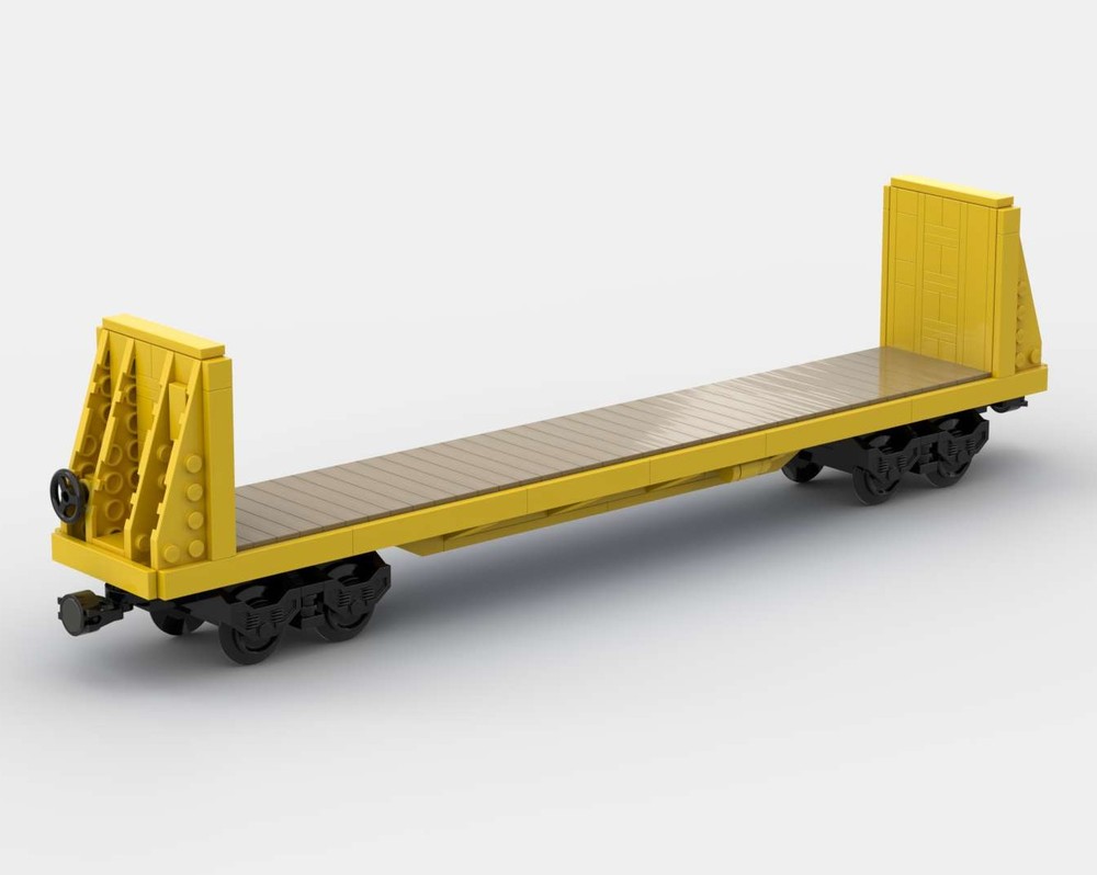 LEGO MOC 68ft Bulkhead Flatcar by E-05 | Rebrickable - Build with LEGO