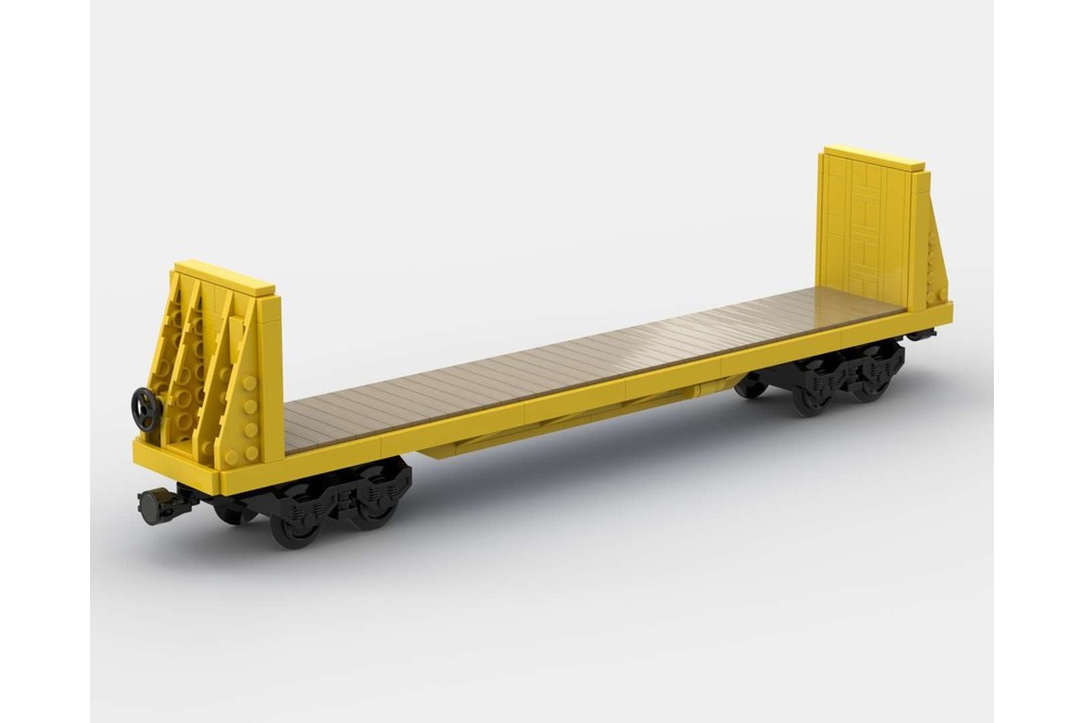 LEGO MOC 68ft Bulkhead Flatcar by E-05 | Rebrickable - Build with LEGO