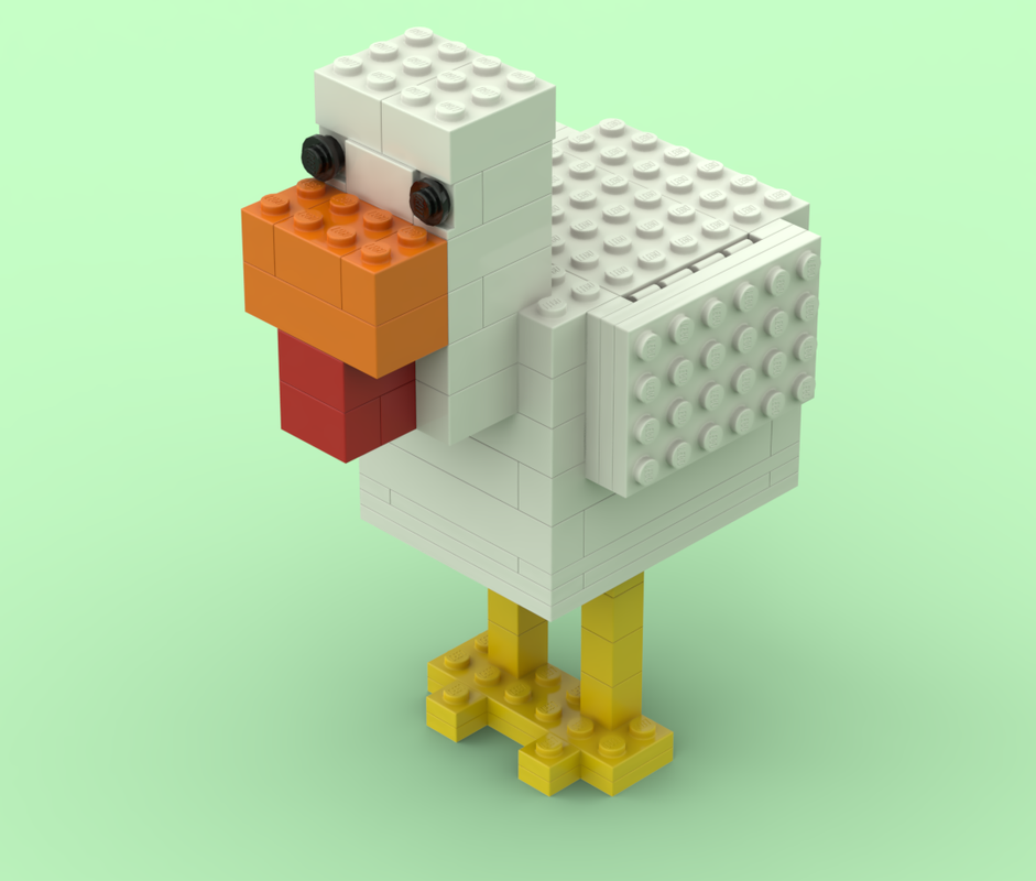 LEGO MOC Computer Game Style Chicken by otterbournelego | Rebrickable ...