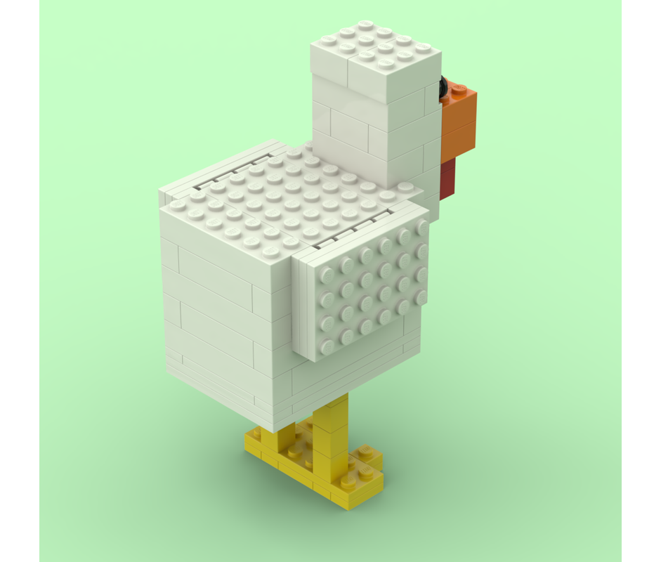 LEGO MOC Computer Game Style Chicken by otterbournelego | Rebrickable ...