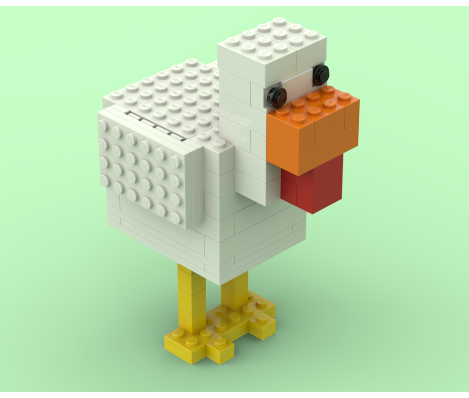 LEGO MOC Computer Game Style Chicken by otterbournelego | Rebrickable ...