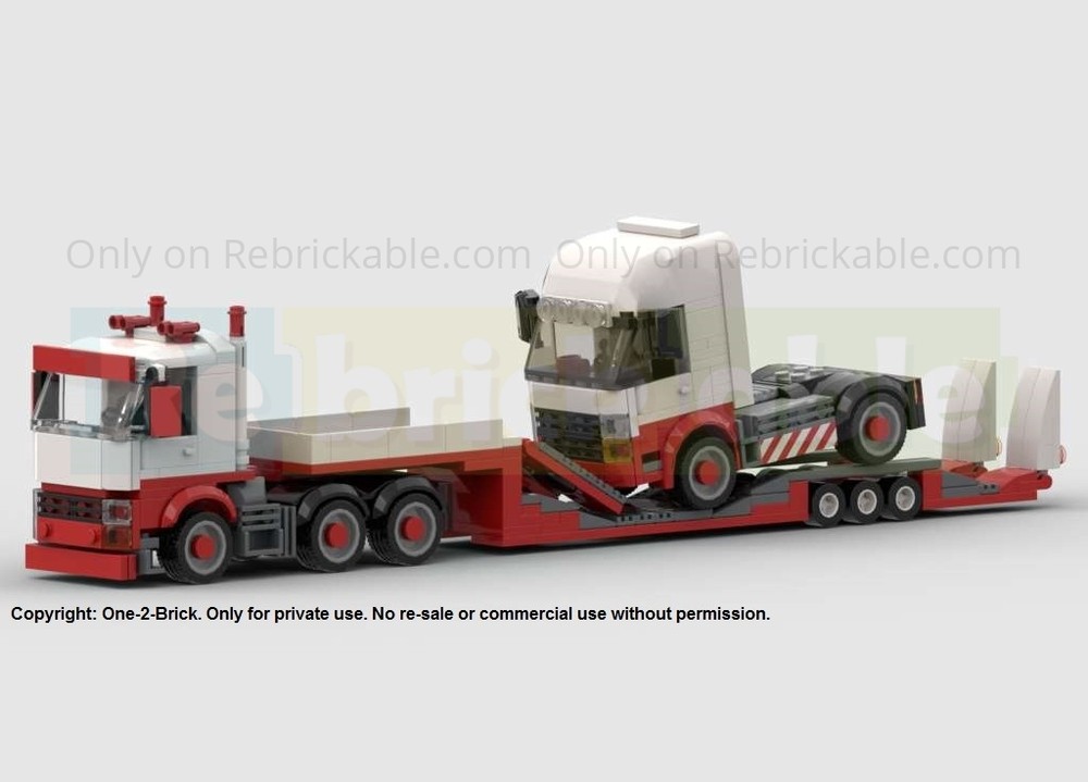 LEGO MOC Truck Transporter by ONE-2-BRICK | Rebrickable - Build with LEGO