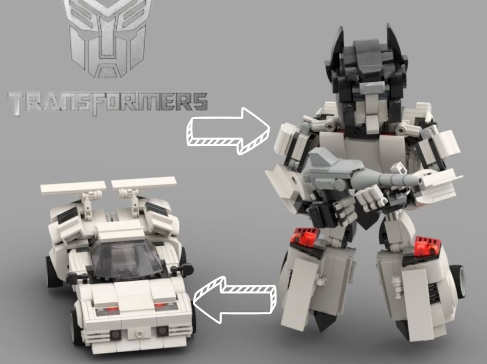 LEGO MOC-217713 G1 Transformers Sideswipe / 1983 Lamborghini Countach ...